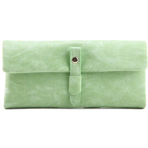 [30% OFF] Solid Color And Suede Design Women's Clutch Wallet | Rosegal