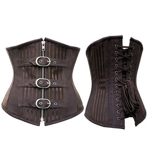 [37 Off] Sexy Lace Up Zippered Faux Leather Corset For Women Rosegal