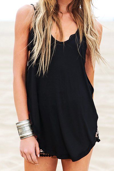 [45 Off] Sexy Scoop Neck Solid Color Racerback Tank Top For Women