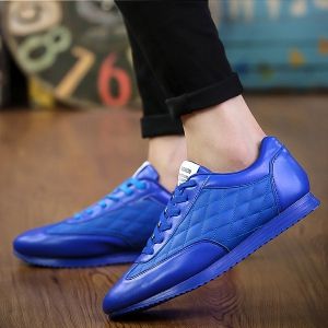 Sapphire Blue 41 Fashionable Checked And Solid Color Design Athletic ...