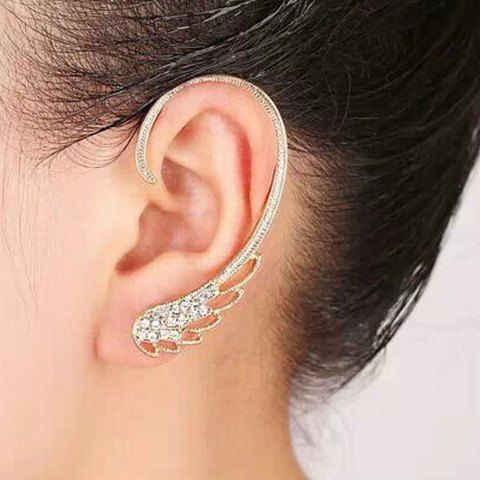 [15% OFF] Rhinestone Angel Wing Ear Cuff | Rosegal