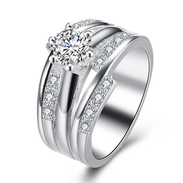 [29% OFF] Layered Rhinestone Ring | Rosegal