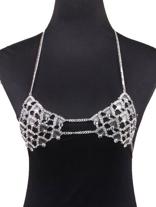 [59% OFF] Alloy Bra Beach Body Jewelry | Rosegal