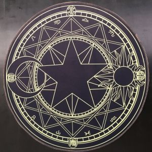 Black Gold Crystal Velvet Fabric Magic Circle Round Bathroom Rug ...