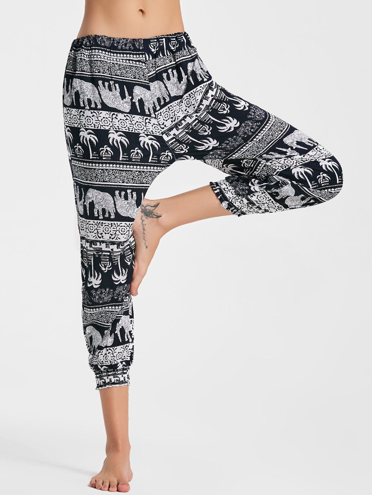 18 Off Tribal Print Capri Jogger Pants Rosegal
