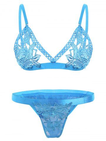 Black One Size Cut-out Black Nipples Lace Harness Bra Set Milf ...