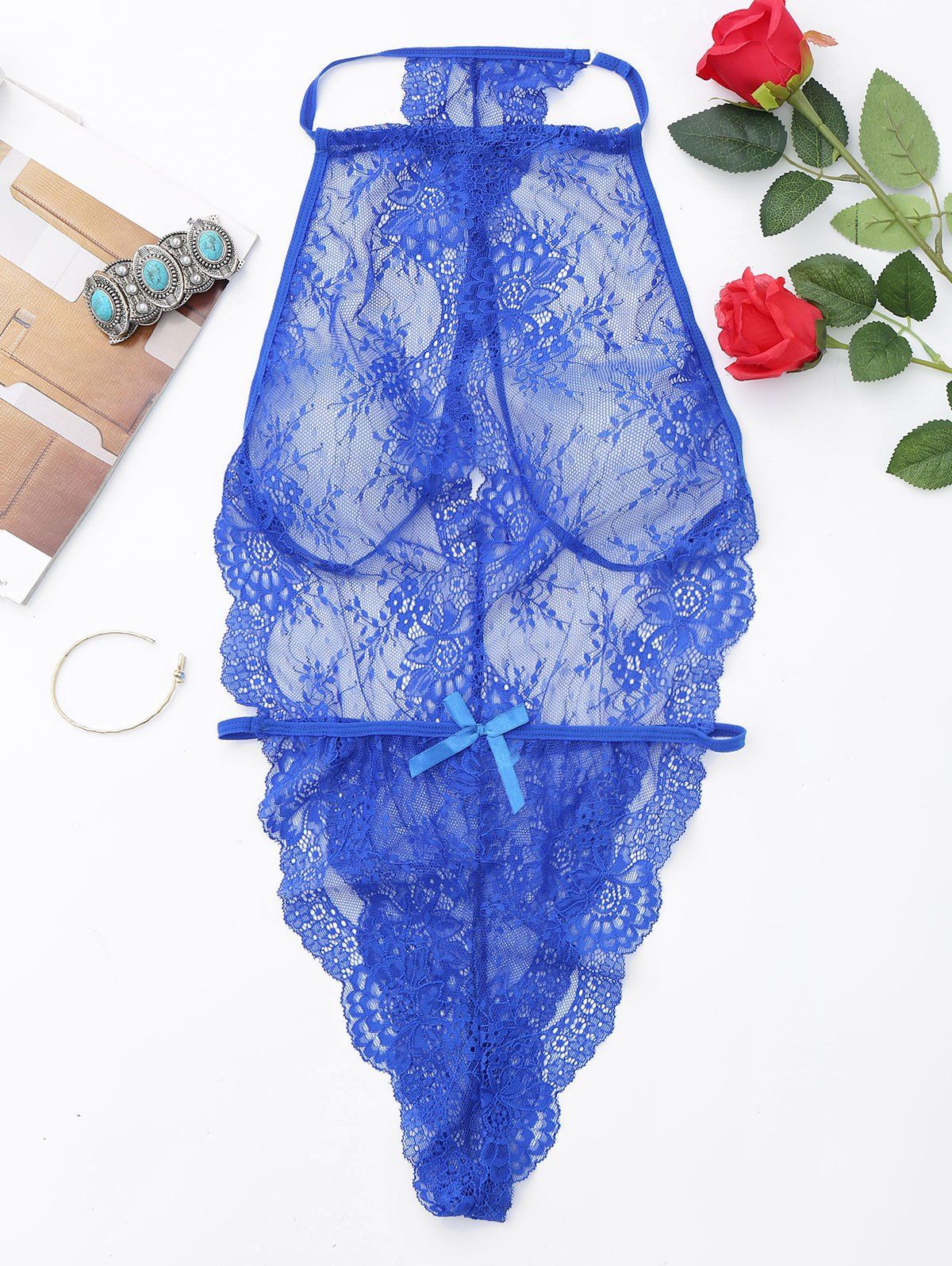 Lace Sheer Lingerie Teddy [11 Off] Rosegal
