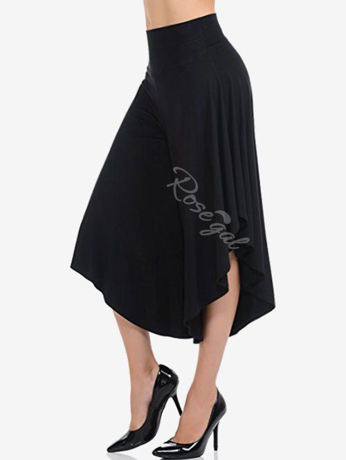 [47 Off] Plus Size Asymmetrical Capri Palazzo Pants Rosegal