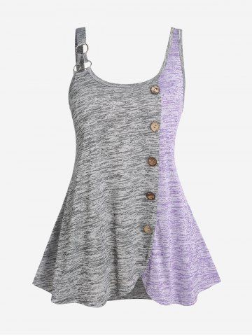 Plus Size Asymmetric Tank Top - Ombre, Flowy Cheap With Free Shipping